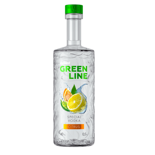 VODKA GREEN LINE CITRUS 700ML BULBASH | Yury's Free Shop