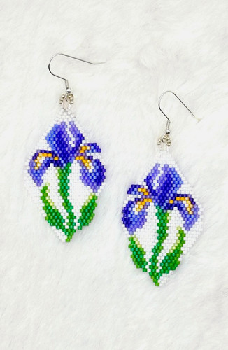 E-0017 - Iris - Purple | Beading by Lori