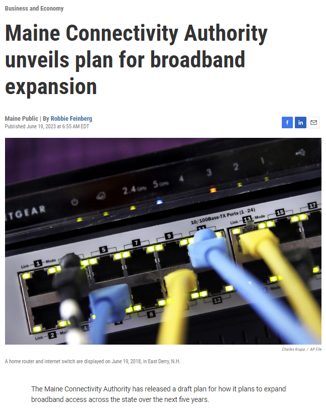 Maine Connectivity Authority unveils plan for broadband expansion ...