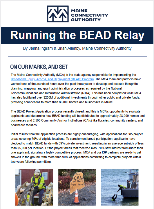 Running the BEAD Relay | Maine Connectivity
