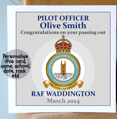 RAF station passing out graduation card | WittyCards
