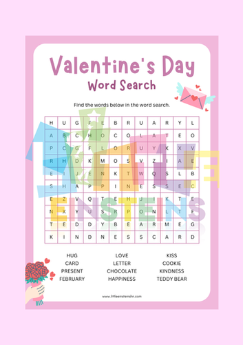 Valentines Word Search | Little Einsteins Hn