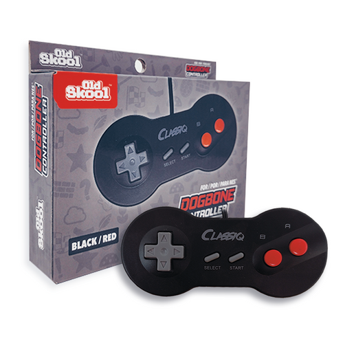 Dogbone Controller for NES (Black/ Red) | old-skool