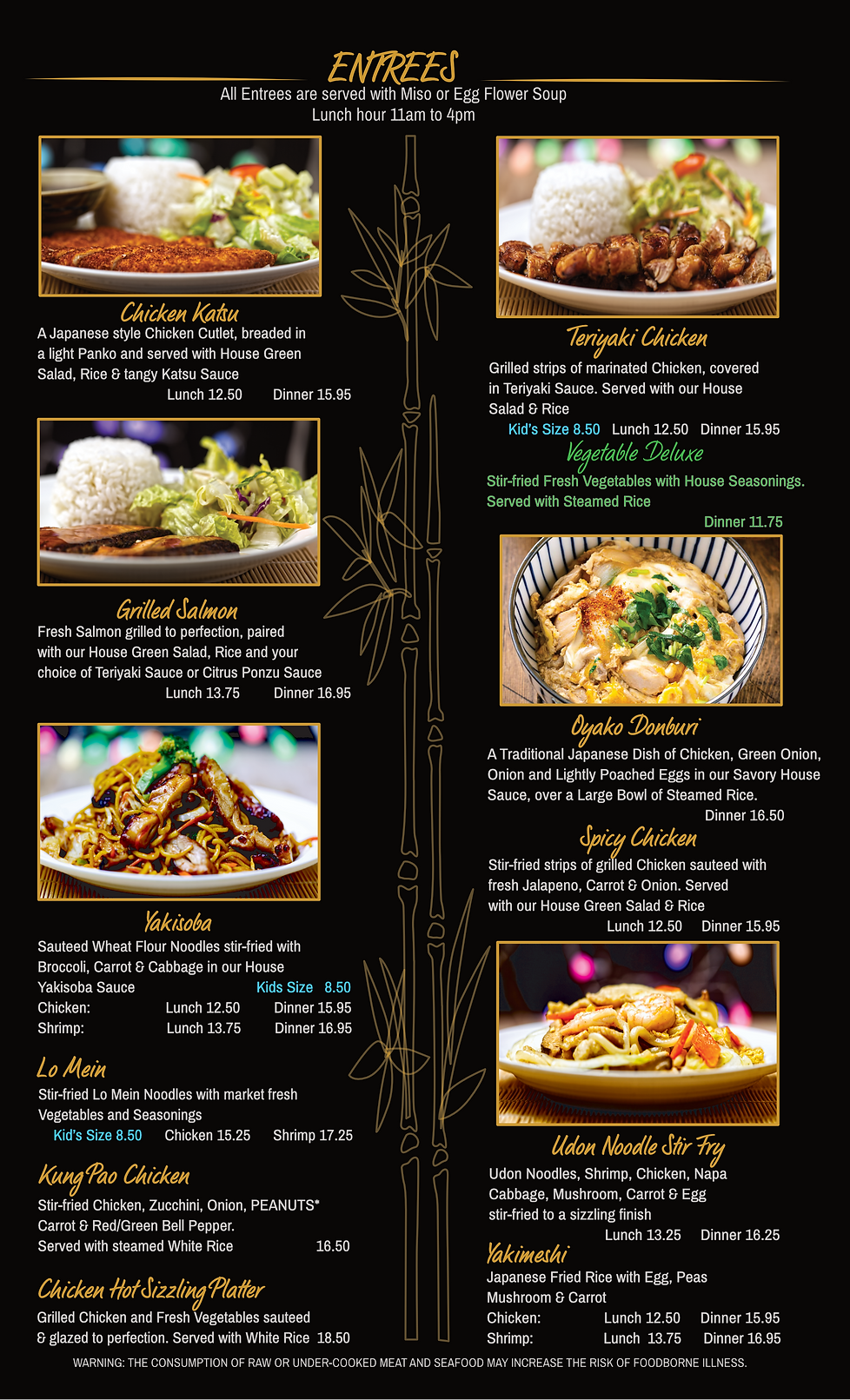 MENU - TAKE OUT | Momiji Sushi