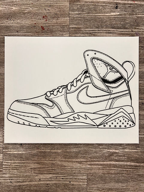 nike air jordan shoes coloring pages
