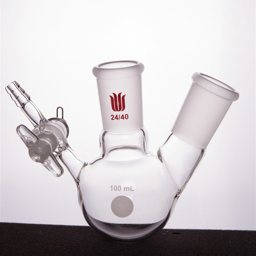 Flask, Reaction, 2-Neck, With Glass Stopcock | Labware E-shop