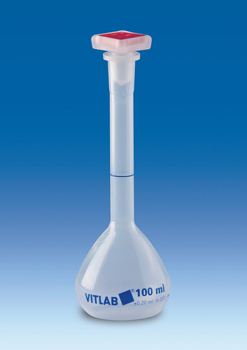 Volumetric flask, PP, class B, with stopper, PP | Labware E-shop