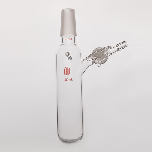 Flask, Reaction Tube, Glass Stopcock, With Hook | HK Labware Shop