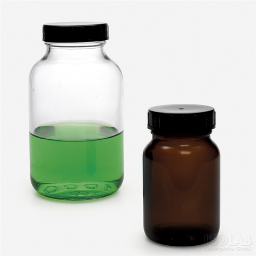 Bottle, Screw Cap, Wide Neck, Neutral Glass, Amber | Labware E-shop