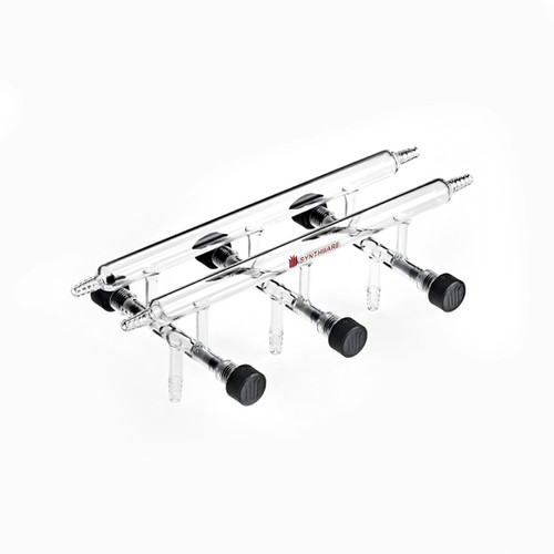 Manifold, Vacuum/Inert Gas, Double, Inner Thread | Labware E-shop
