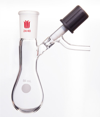 Flask, Modified Schlenk Tube, High Vacuum Valve | HK Labware Shop