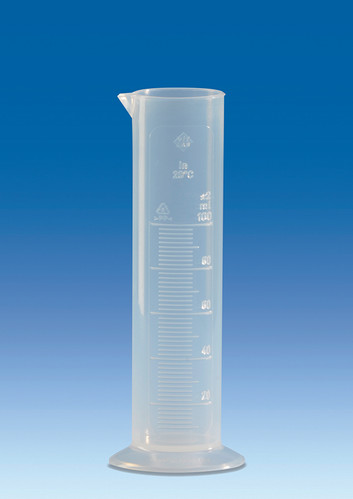 Volumetric cylinder, PP, class B, short form, raised scale | Labware E-shop