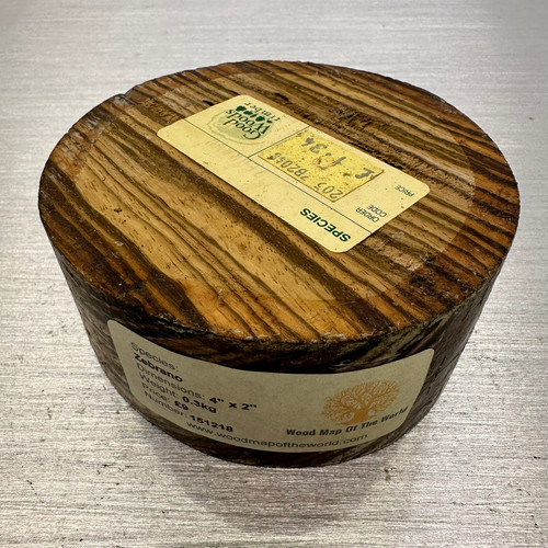 Zebrano Mini Blank A1 4" x 2" | Wood Map Of The Worl