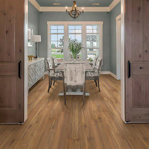 Blaze Teak Laminate Flooring, Sample | Mohawk Home Samples