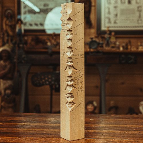 CUSTOM Face & Eye Study Stick | Van Kelly Carvings