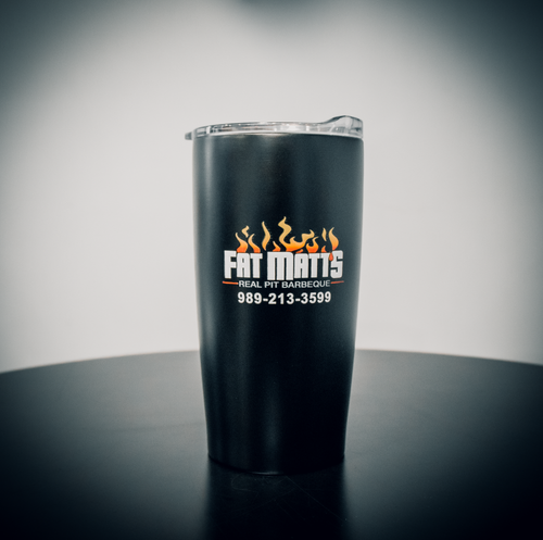 Fat Matt's BBQ Beer Tumbler w/Lid | Fat Matt's BBQ