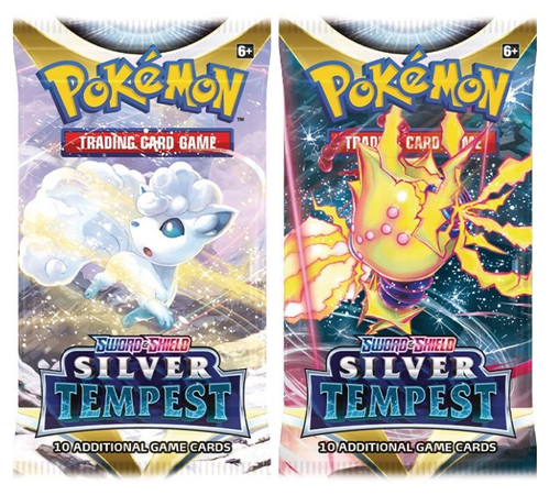 POKEMON SWORD & SHIELD SILVER TEMPEST BOOSTER PACKS x 2 | ohko