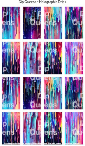 Holographic Drips Waterslide Decals | Dip Queens