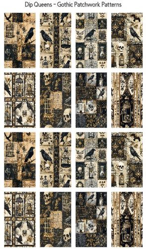 Gothic Patchwork Patterns Waterslide Decals | Dip Queens