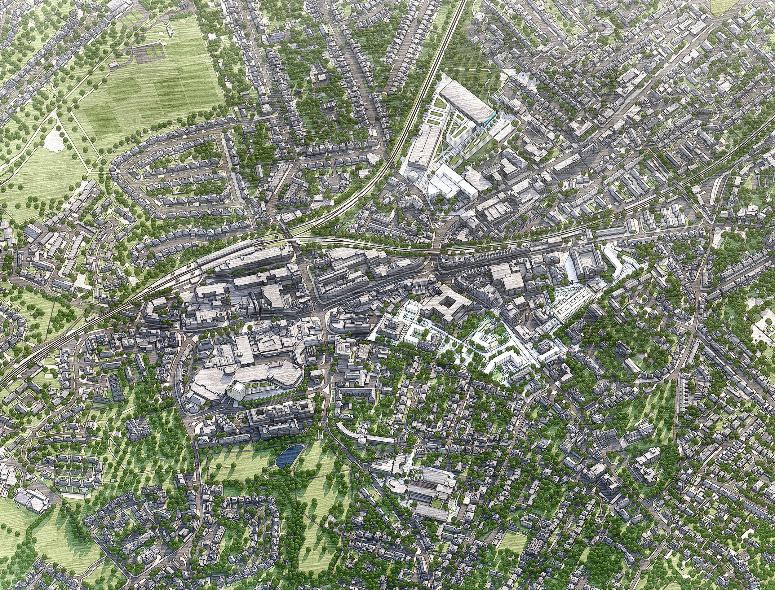 Epsom Town Centre Master Plan | David Lock Associates | Town Planning ...