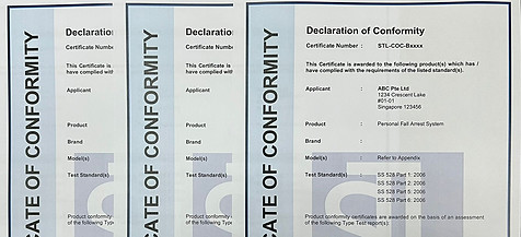 STL Certificates | Singapore Test Lab