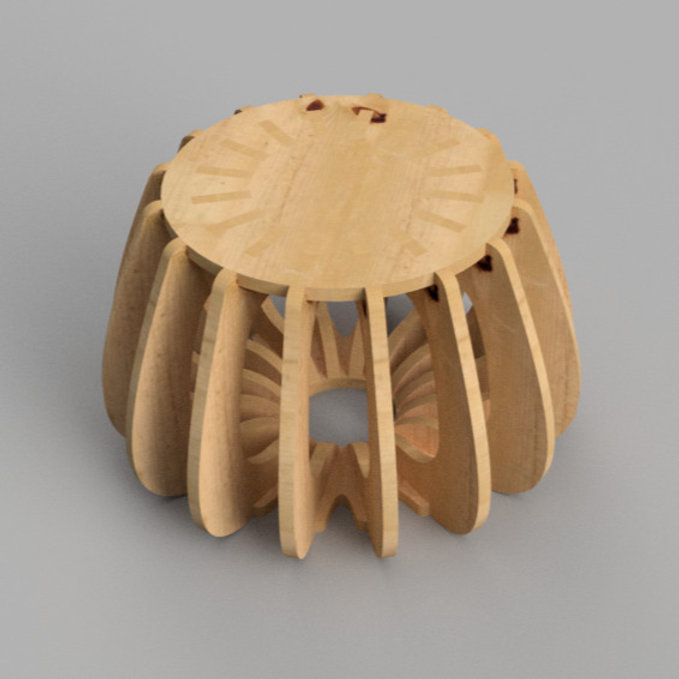 Flatpack CNC Bedside Table