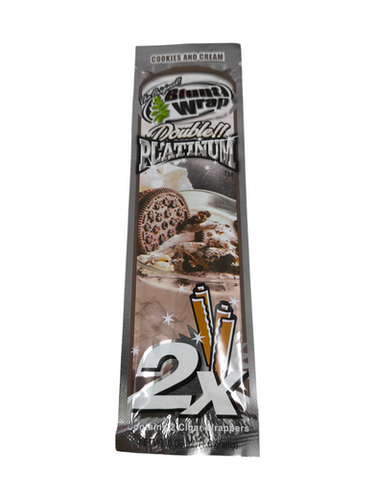 12 Sobres Cookies and Cream Blunt Wrap Double Platinum 2X | Hornet México