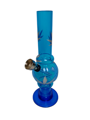 Pipa de Agua Bong Acrílico 16 Cm Con Base Esfera Azul Marihuana ...