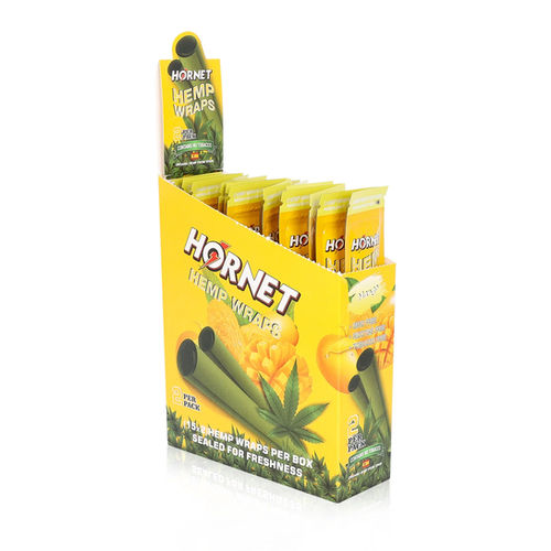 Caja con 15 Sobres Dobles de Hornet Mango Hemp Wraps | Hornet México