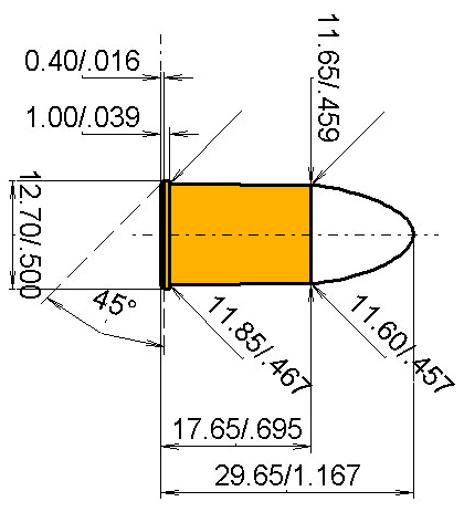 Caliber 11 mm M73 French Revolver Reloading Data