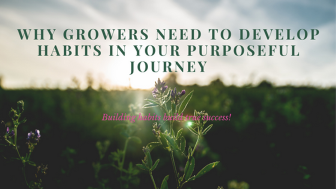 Why Growers Need to Develop Habits In Your Purposeful Journey