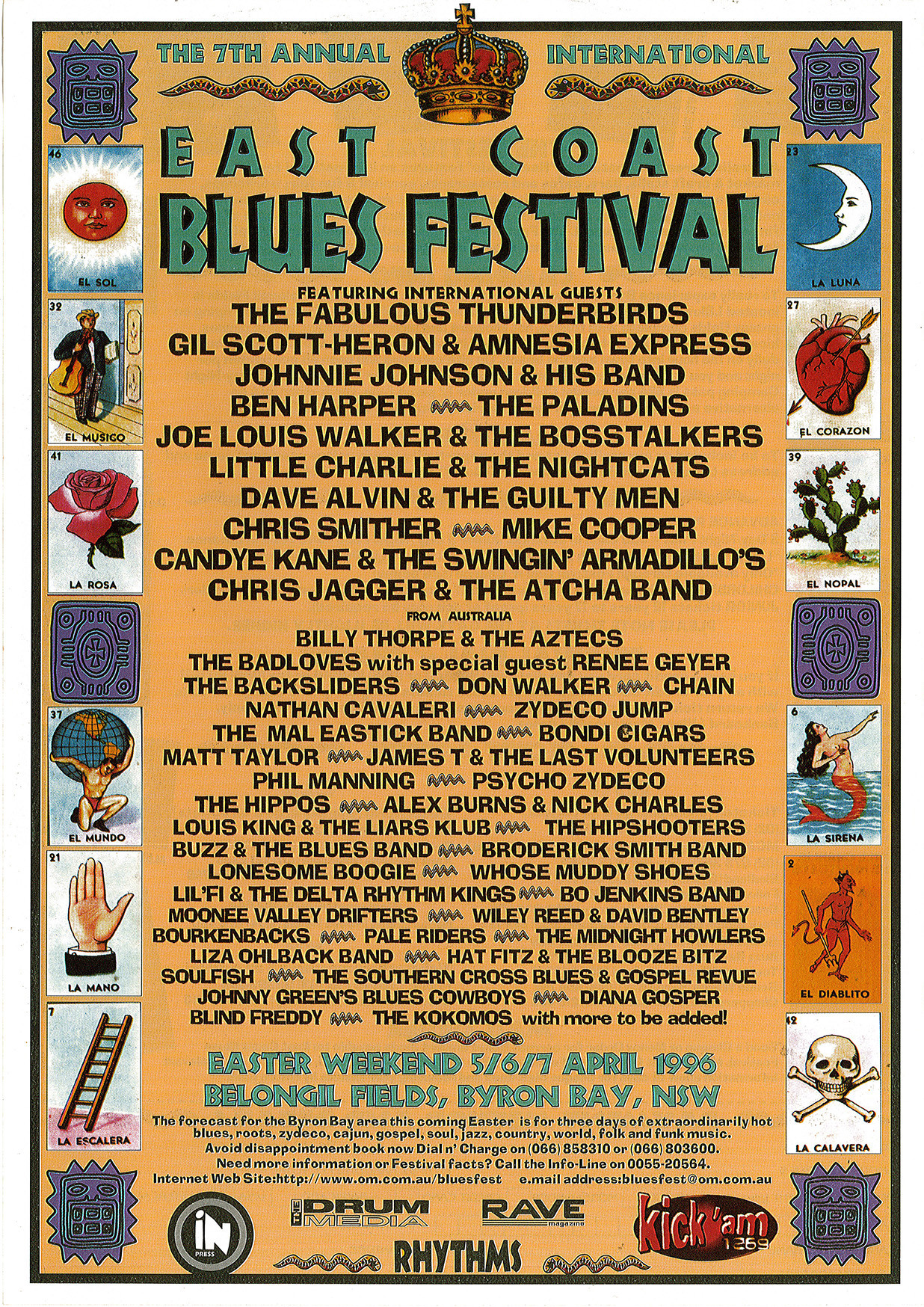 Bluesfest 1996 Event Information