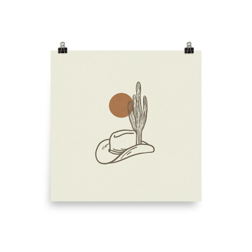 Desert Cowboy Hat Print | Kinsey H. Designs