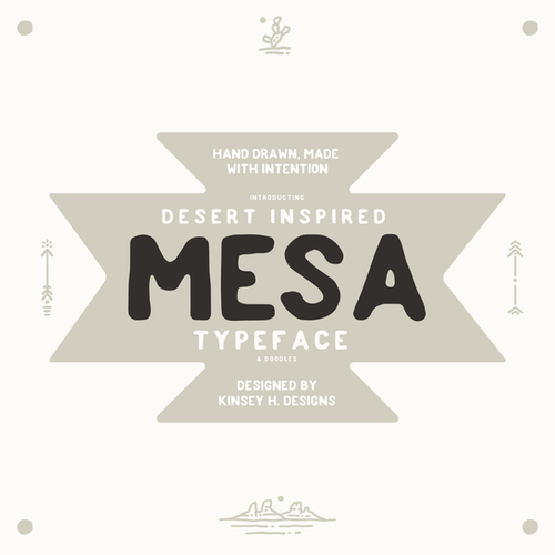Mesa Font | Kinsey H. Designs
