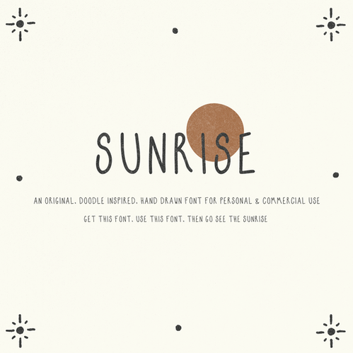 Sunrise Font | Kinsey H. Designs