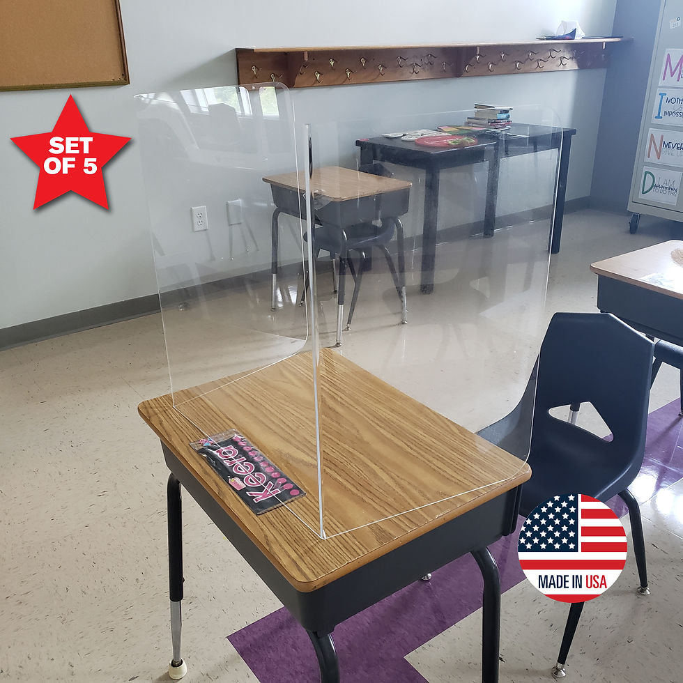 Acrylic Student Desk Shields - Set of 5 | Chroma Imaging