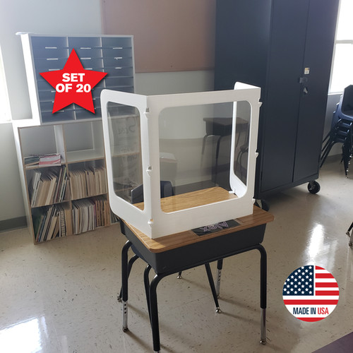 Corrugated Plastic Student Desk Shields - Set of 20 | Chroma Imaging