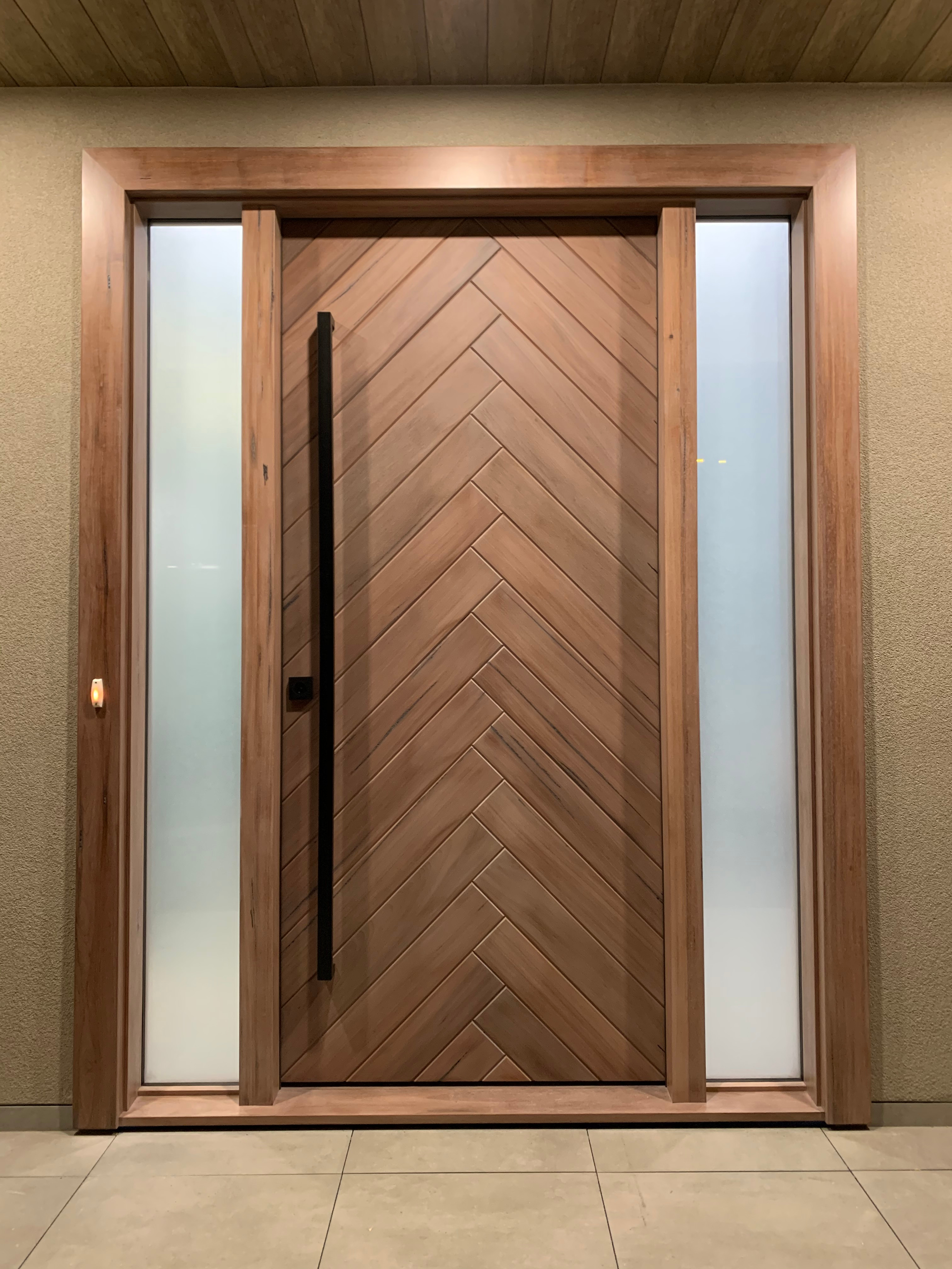 Custom Chevron Entry Door | Custom Builds