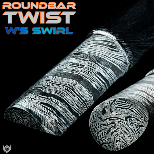Twist W's Damascus (Round Bar) | Baker Forge and Tool