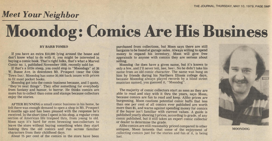 Media Coverage | Moondog Buys Comics