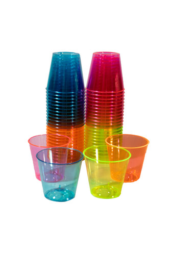 1oz. Assorted Colored Shot Glasses | Tablemate Products