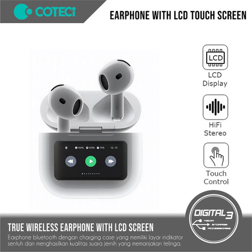 COTECI Earphone 4 Earphone Bluetooth Wireless with LCD Color ...