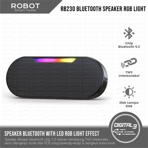 ROBOT RB230 Speaker Bluetooth 5.3 Super Bass 5W with LED RGB Light ...