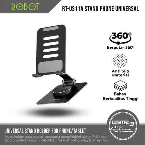 Robot RT-US11A Phone Stand HP Universal Tablet Holder Adjustable 360 ...