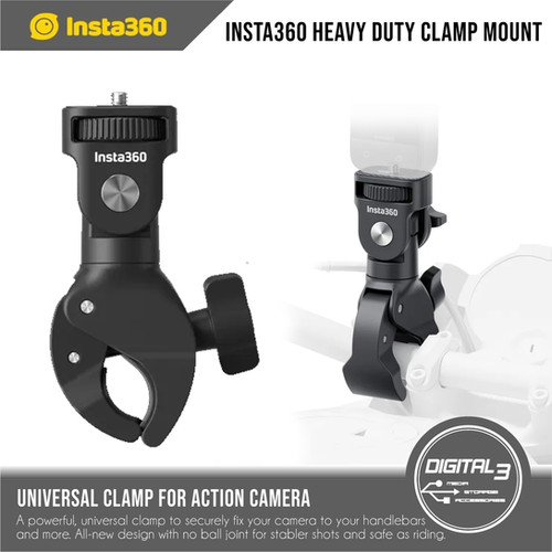 Insta360 Heavy Duty Clamp Handlebars Mount for Action Cameras | Digital ...