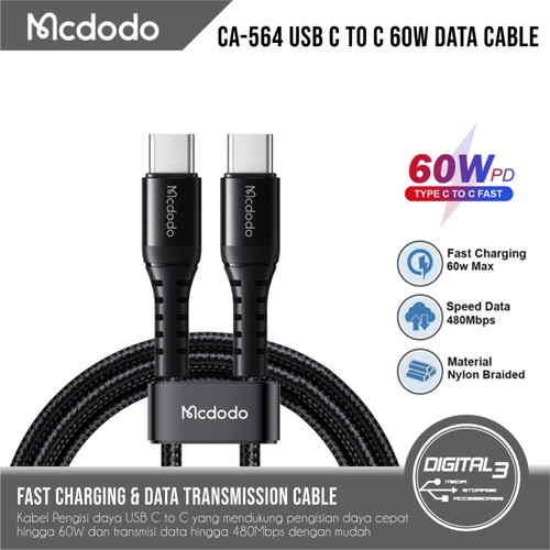 Mcdodo Data Cable CA-5641/CA-5642 USB-C to C 60W PD Fast Charging ...