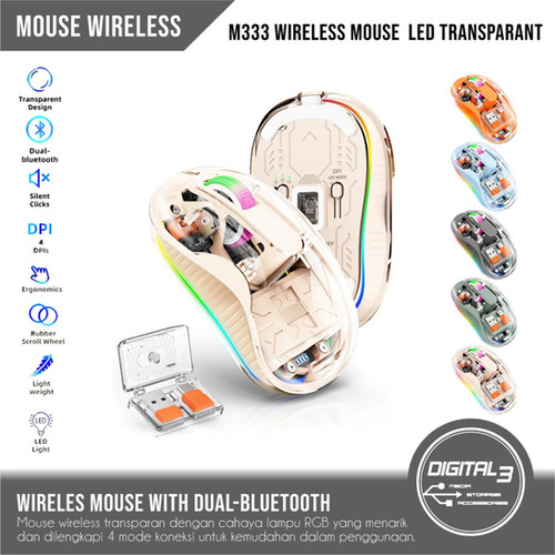 Mouse M333 Wireless Bluetooth Rechargeable | Digital 3 Store