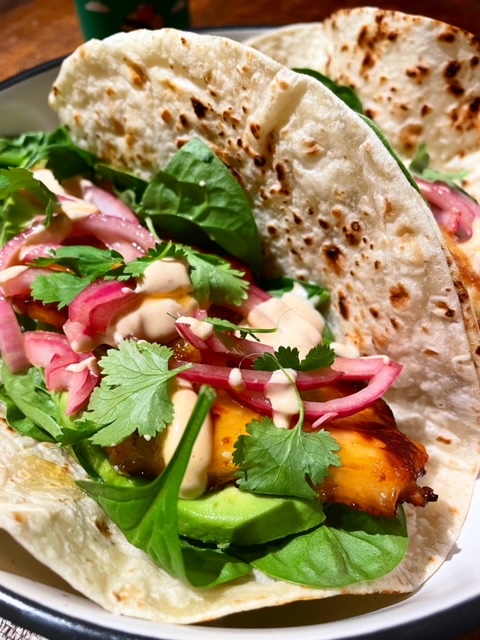 Hot Honey Haloumi Tacos
