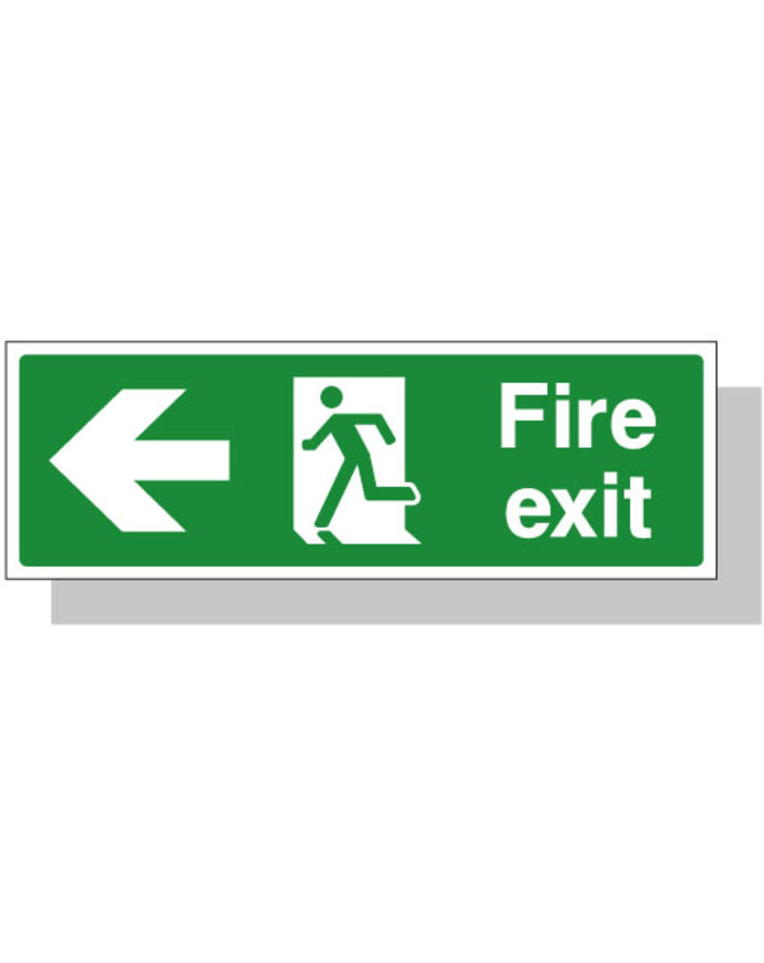 Fire Exit Sign – Left Direction | Firecheck Services