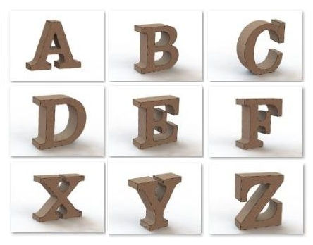 3D Alphabet Letter R | Free Laser Cut SVG File